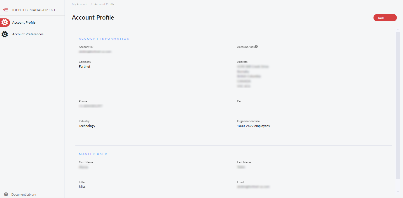 Account Preferences | FortiCloud Services 25.1.0 | Fortinet Document Library